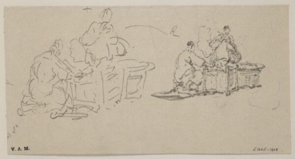 Chinese figures at a street stall | George Chinnery | V&A Explore The ...