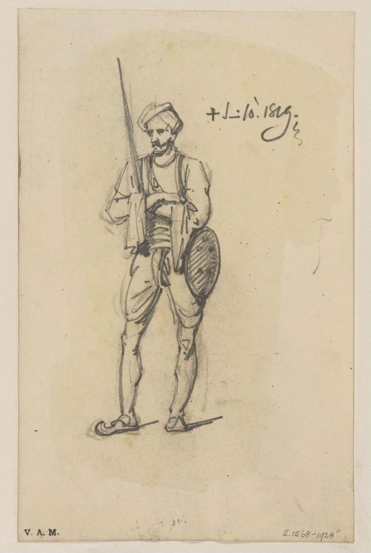 An Indian chowkidar | George Chinnery | V&A Explore The Collections