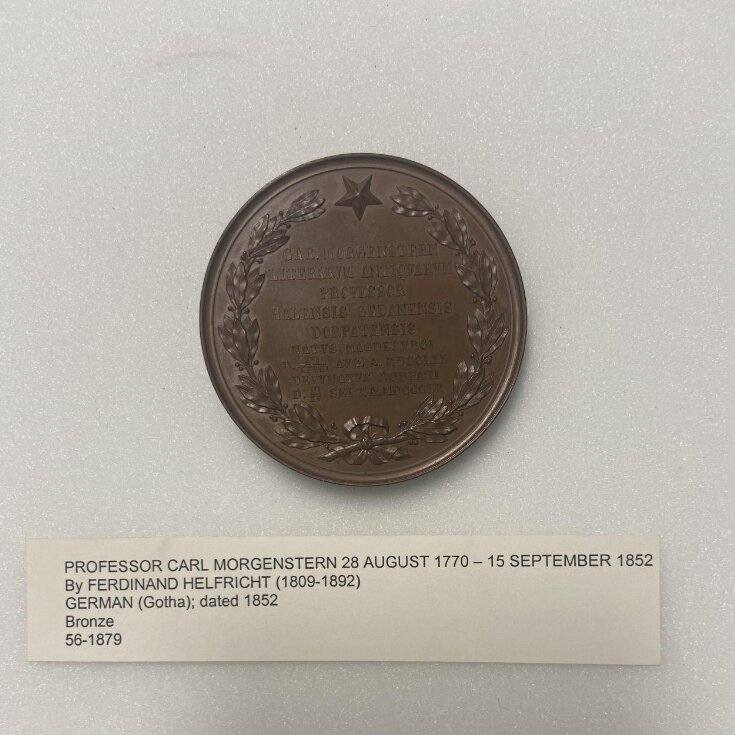 In memory of professor Carl Morgenstern | Helfricht, Friedrich ...