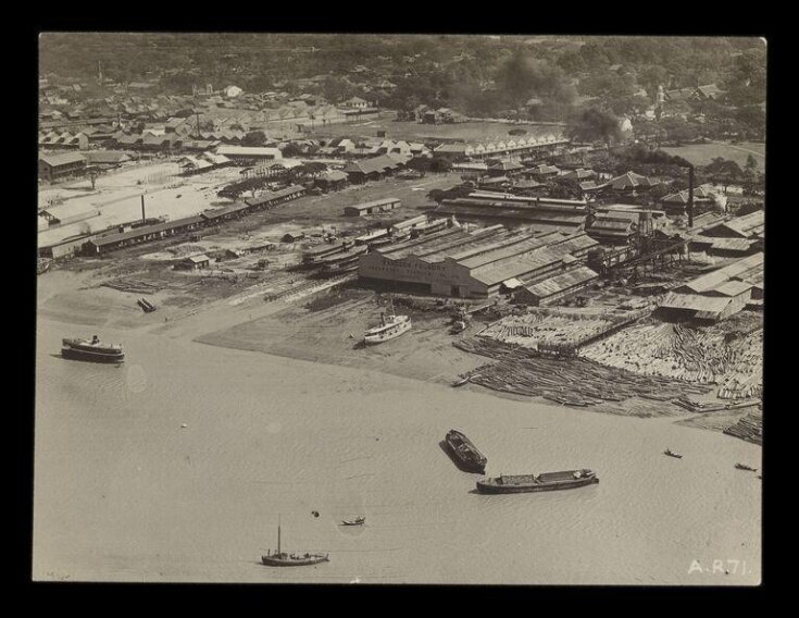 Aerial photograph of Rangoon Foundry, Burma | Durward, Capt. John | V&A ...