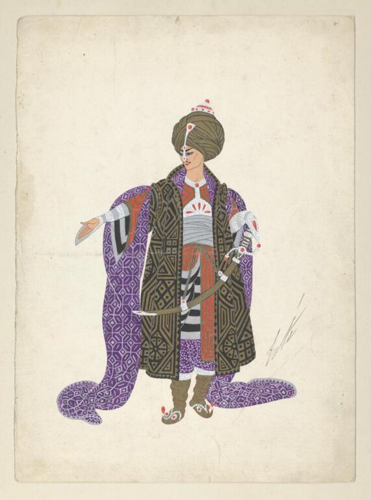 Design for the costume of Saltan | Erté | V&A Explore The Collections